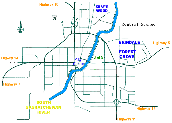 Saskatoon Map